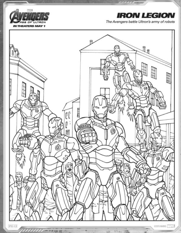Free Marvel Avengers Coloring Pages - The Hulk - IronMan Coloring Page