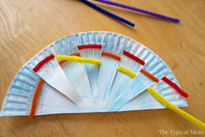 Rainbow Weaving Art Project (with Paper Plates)