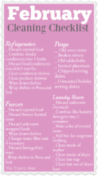 Free Printable February Cleaning Checklist PDF