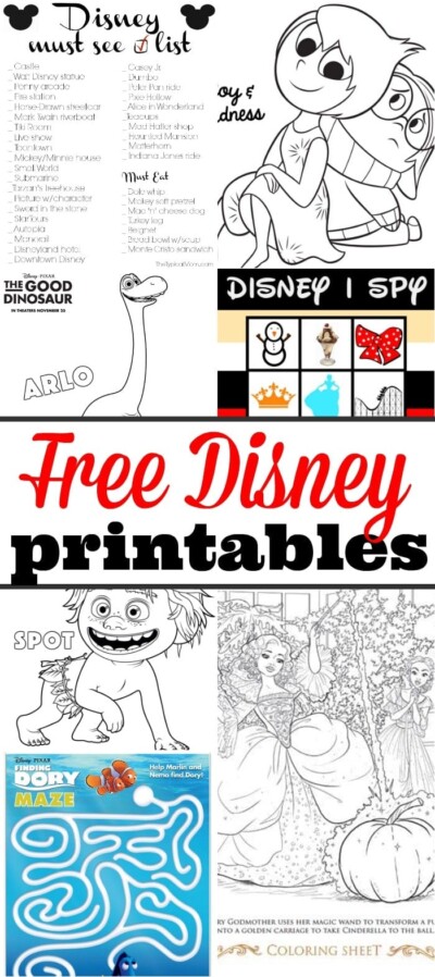 LOTS of Free Disney Printables and Coloring Pages for Kids