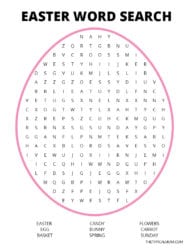 Free Easter Word Search Printable Kids - Easter Egg Word Search