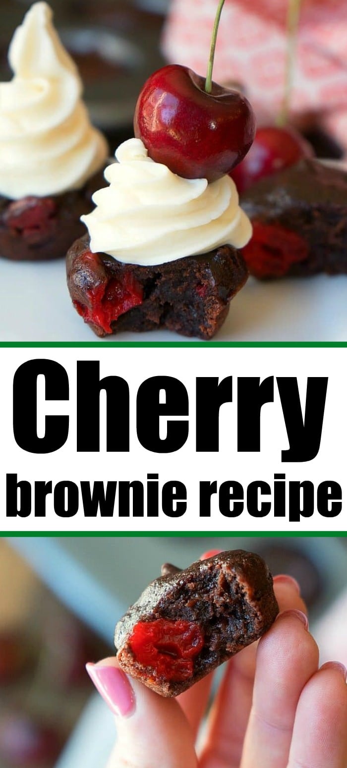 Easy 3 Ingredient Cherry Brownies with Brownie Mix
