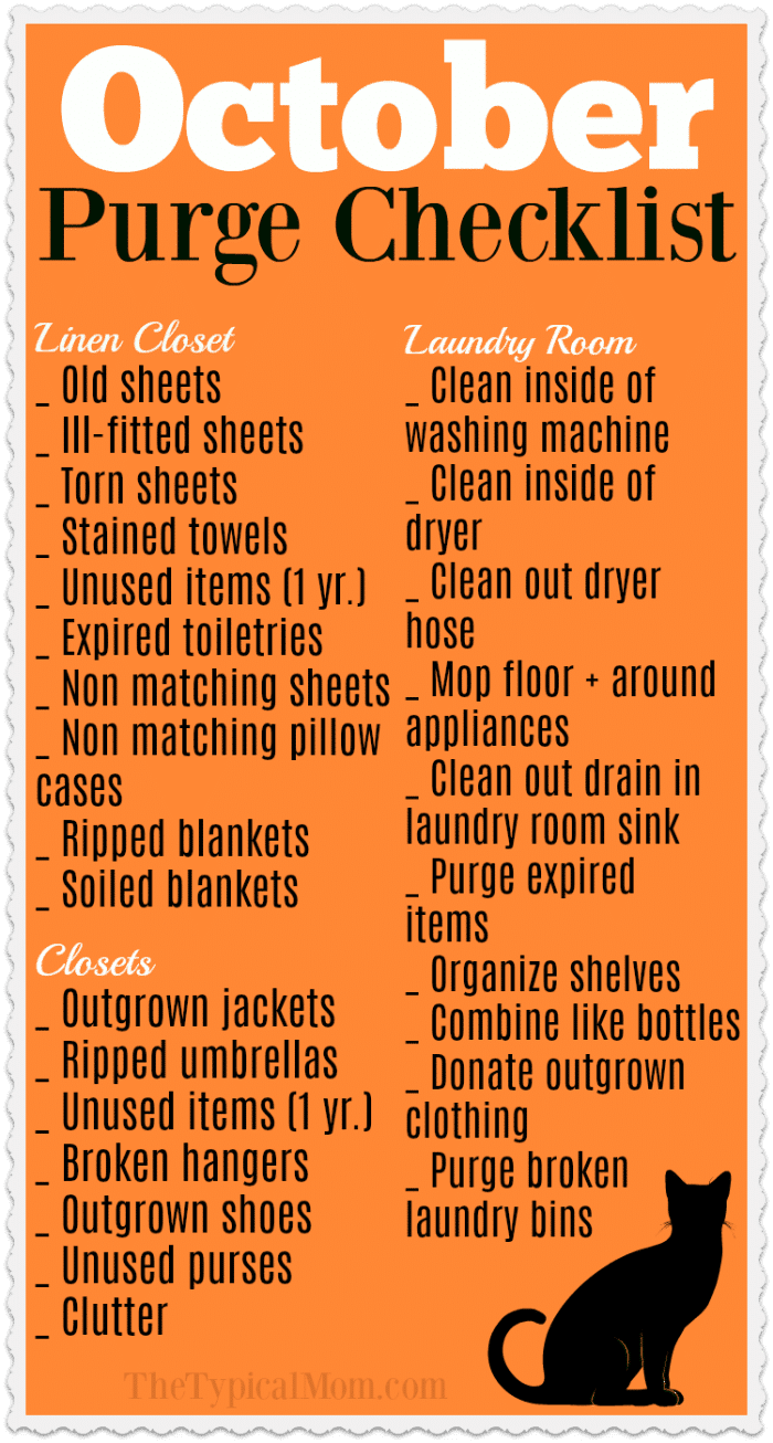 Free Fall Cleaning Checklist Printable · The Typical Mom
