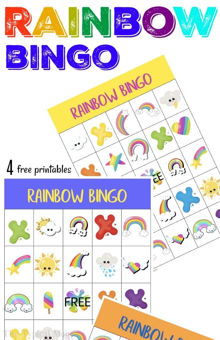 Free Rainbow Bingo Game (PDF Printables)