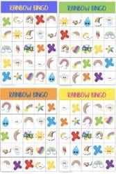 Free Rainbow Bingo Game - Rainbow Bingo Printable PDF Cards