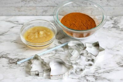 2 Ingredient Cinnamon Ornament Recipe - Applesauce Ornaments