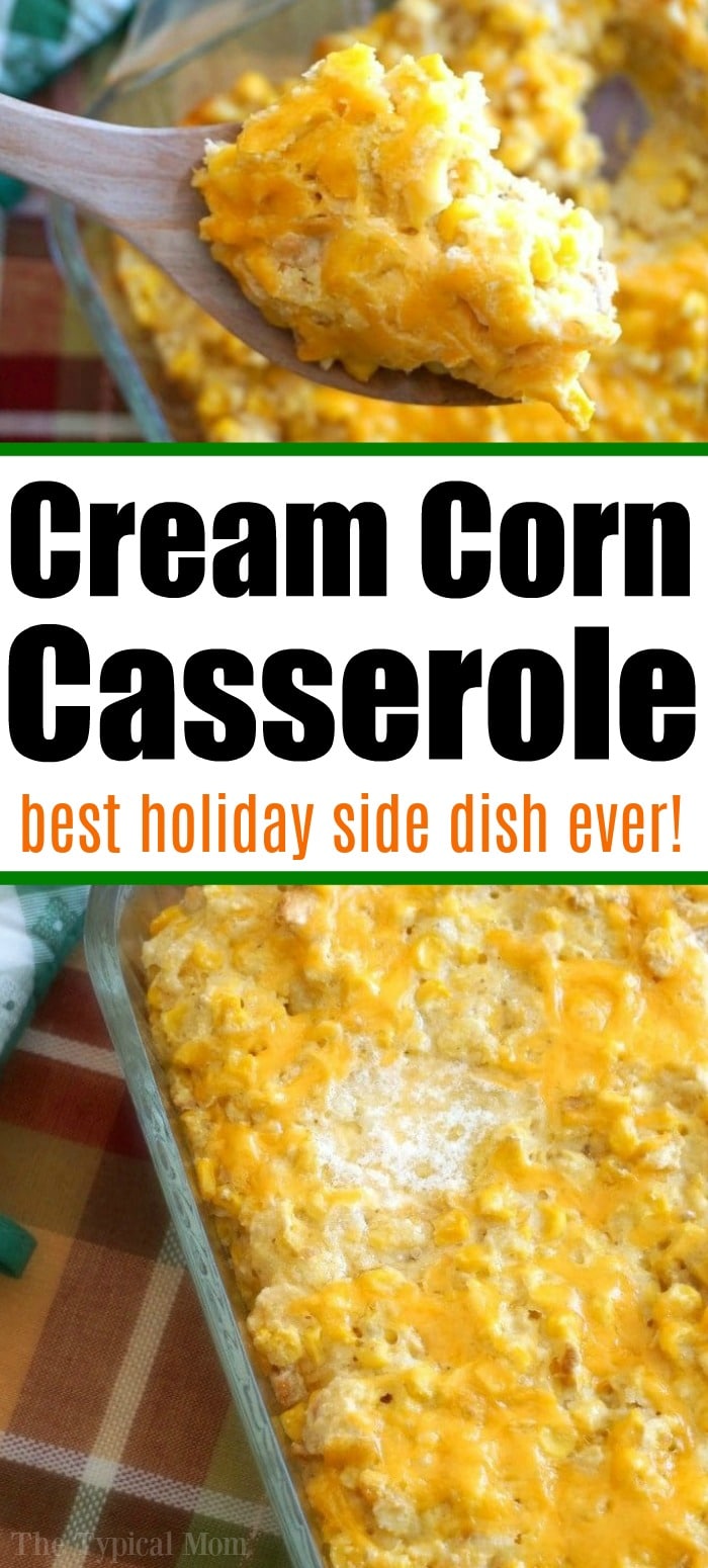 Cheesy Cream Corn Casserole (with Jiffy)