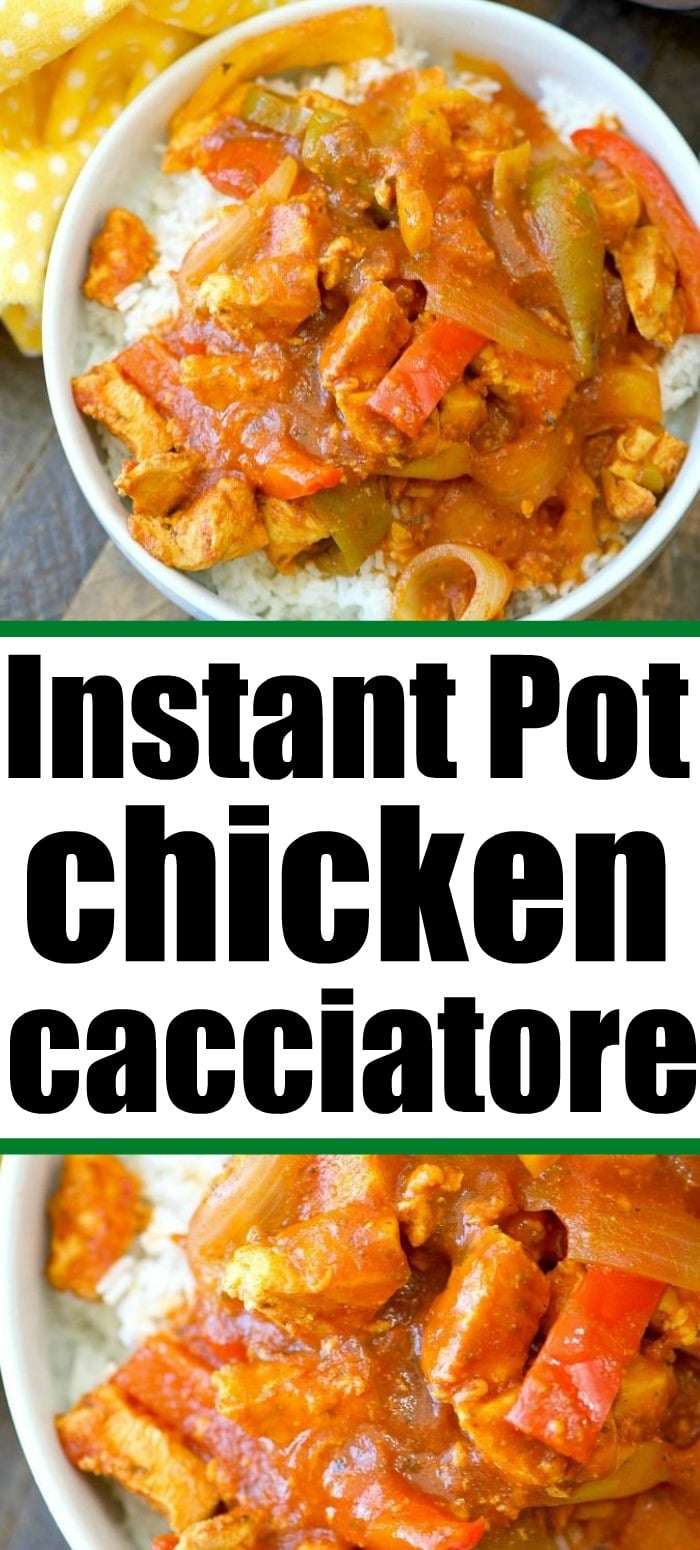 Instant Pot Chicken Cacciatore Recipe (with Jar Sauce)