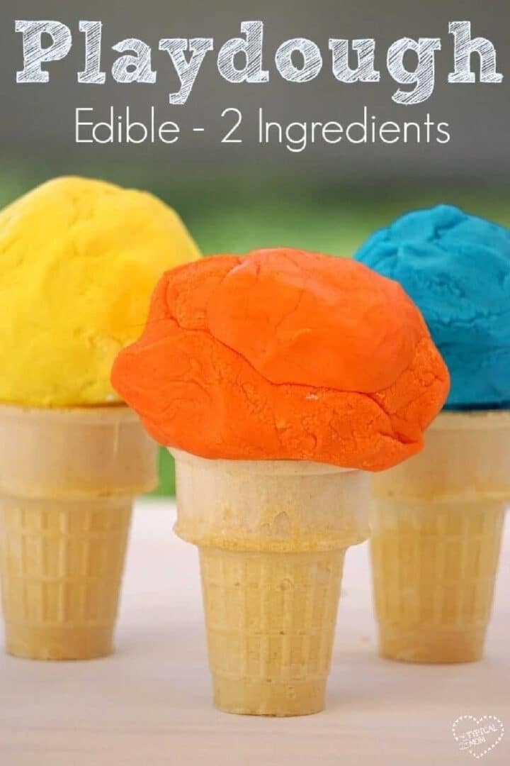 2 Ingredient Edible Playdough Recipe + Instructional Video