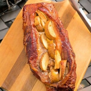 Stuffed Smoked Pork Loin (with Apples)