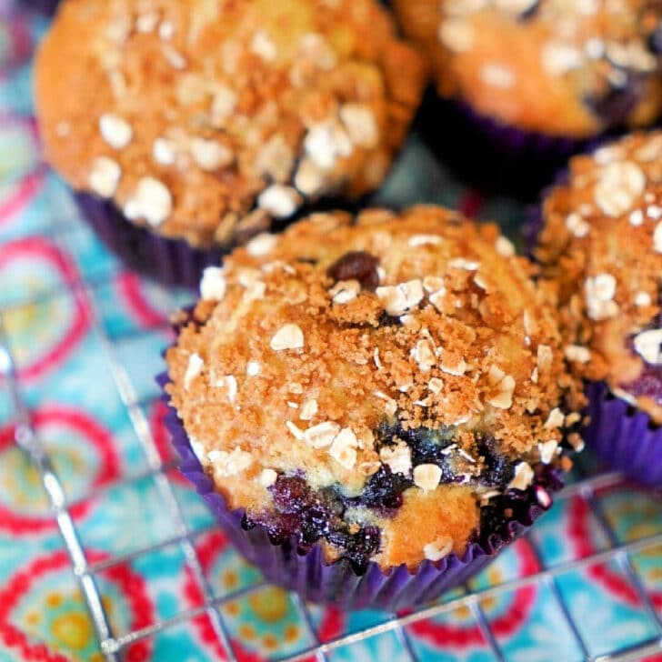 Easy Blueberry Muffin Tops with Frozen Blueberries or Fresh