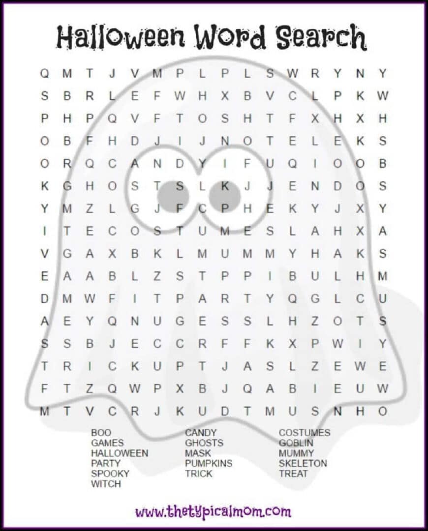 2 Free Halloween Word Search Printables for all Ages!