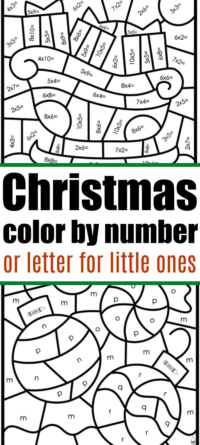 Free Christmas Color by Number (PDF Printables)