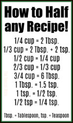 How to Half a Recipe (Free PDF Printable)