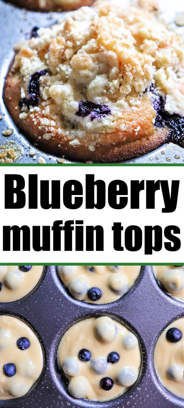 Easy Blueberry Muffin Tops with Frozen Blueberries or Fresh