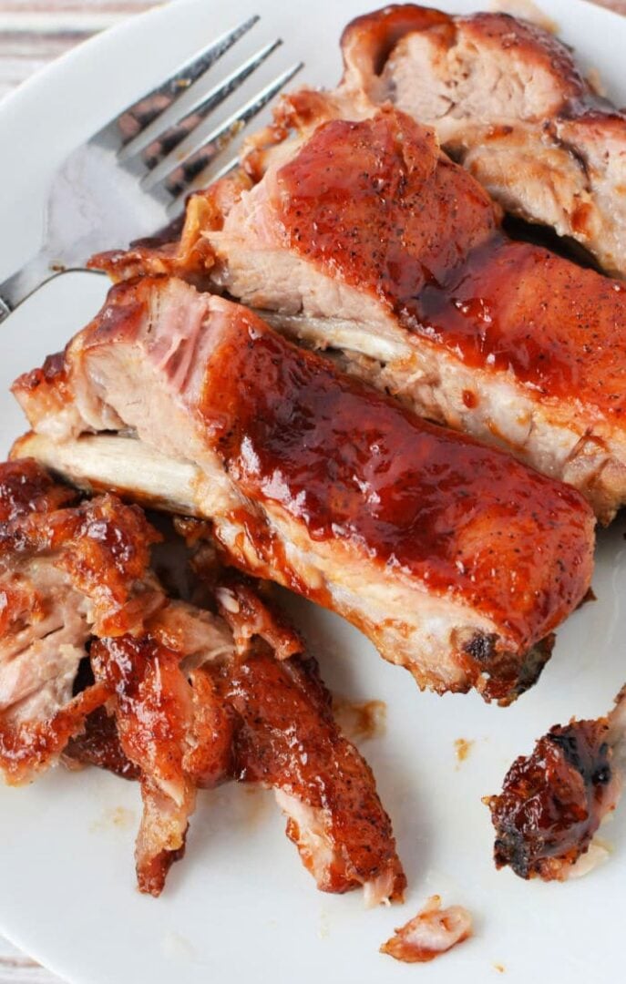 Easy Crockpot Ribs (with Apple Juice)