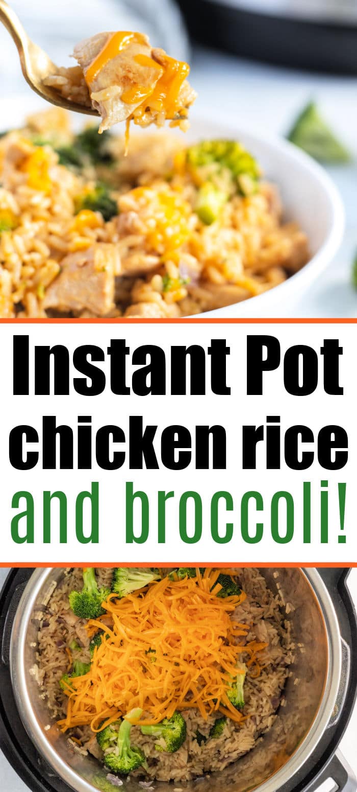 Cheesy Instant Pot Chicken and Rice (with Broccoli)