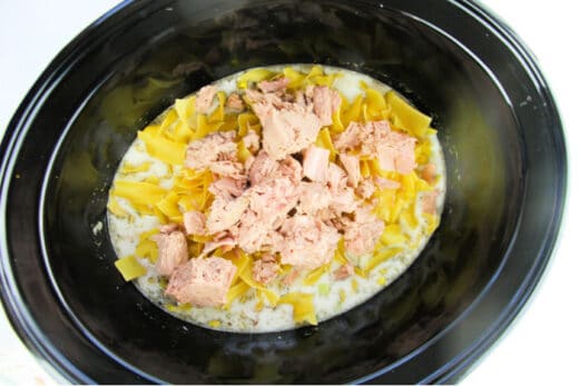 Crockpot Tuna Noodle Casserole (with Egg Noodles)