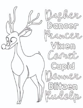 Free Reindeer Coloring Pages - Reindeer Word Search Printables