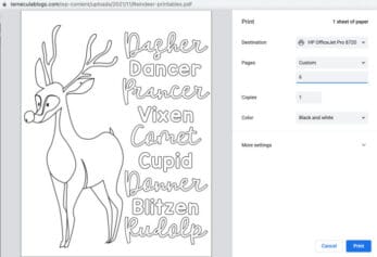 Free Reindeer Coloring Pages - Reindeer Word Search Printables