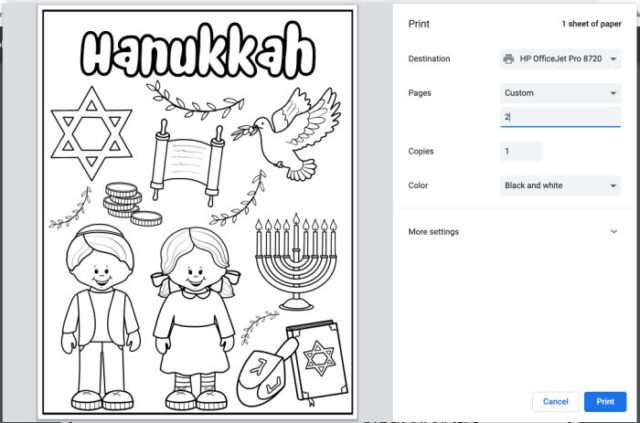 Free Holiday Coloring Pages Hanukkah, Christmas, Kwanza