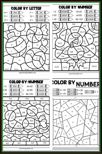 Color by Number Free Printables · The Typical Mom