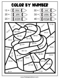 Free Valentines Day Color by Number Printables PDF
