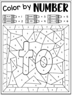 Free Sight Word Coloring Pages - Color By Number Practice