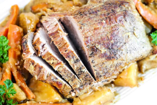 Slow Cooker Sirloin Tip Roast (with Potatoes)