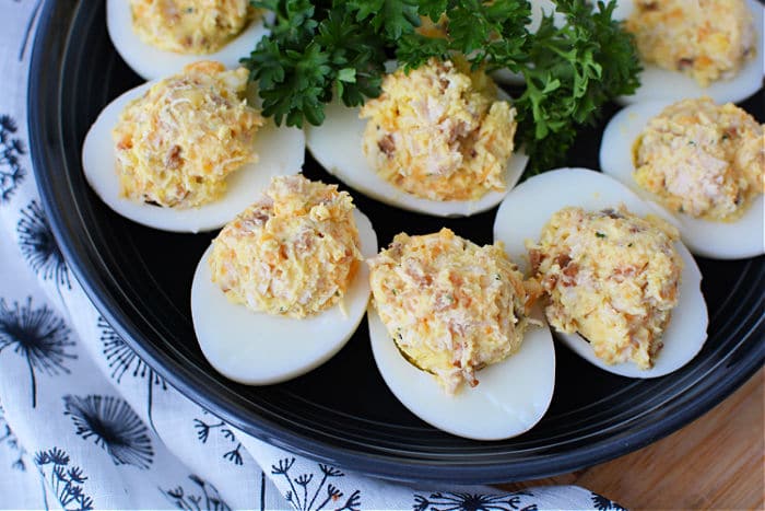 Crack Chicken Deviled Eggs
