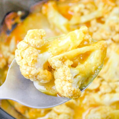 Slow Cooker Cheesy Cauliflower - Best Cheesy Cauliflower Recipe
