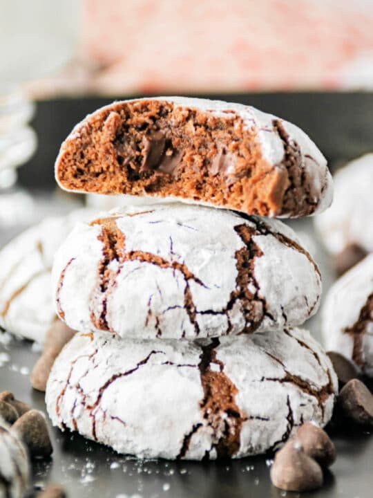 Easy Cake Mix Red Velvet Crinkle Cookies Recipe