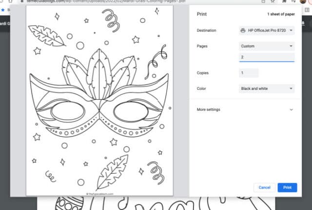 Free Mardi Gras Printables - Free Mardi Gras Coloring Pages Kids