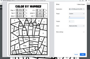 Free Color by Number Preschool Printables - Letter Recognition