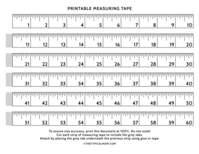 Free Printable Measuring Tape PDF - Measuring Tape Printable