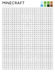 Free Minecraft Color by Number Pixel Art Printables
