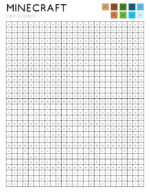 Free Minecraft Color by Number Pixel Art Printables