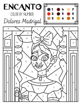 Free Encanto Coloring Page Printables - Bruno, Maribel, Isabel