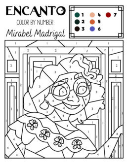 Free Encanto Coloring Page Printables - Bruno, Maribel, Isabel