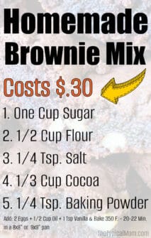 How to Make Homemade Brownie Mix - Costs Just $.30 Per Batch
