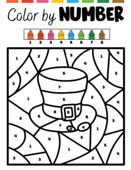 Free St Patricks Day Color by Number Printables for Kids PDF