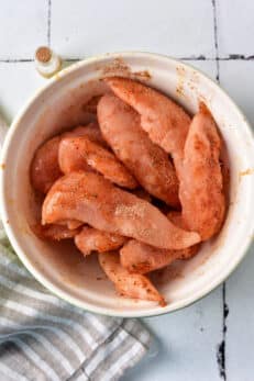 Raw Frozen Chicken Tenderloins in Air Fryer (No Breading)