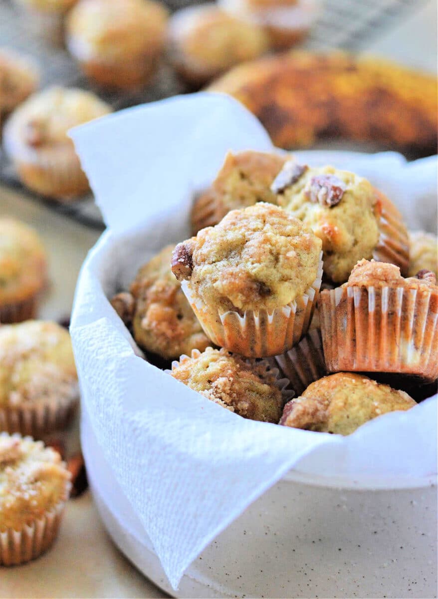 Mini Banana Muffins Recipe (with Nuts)