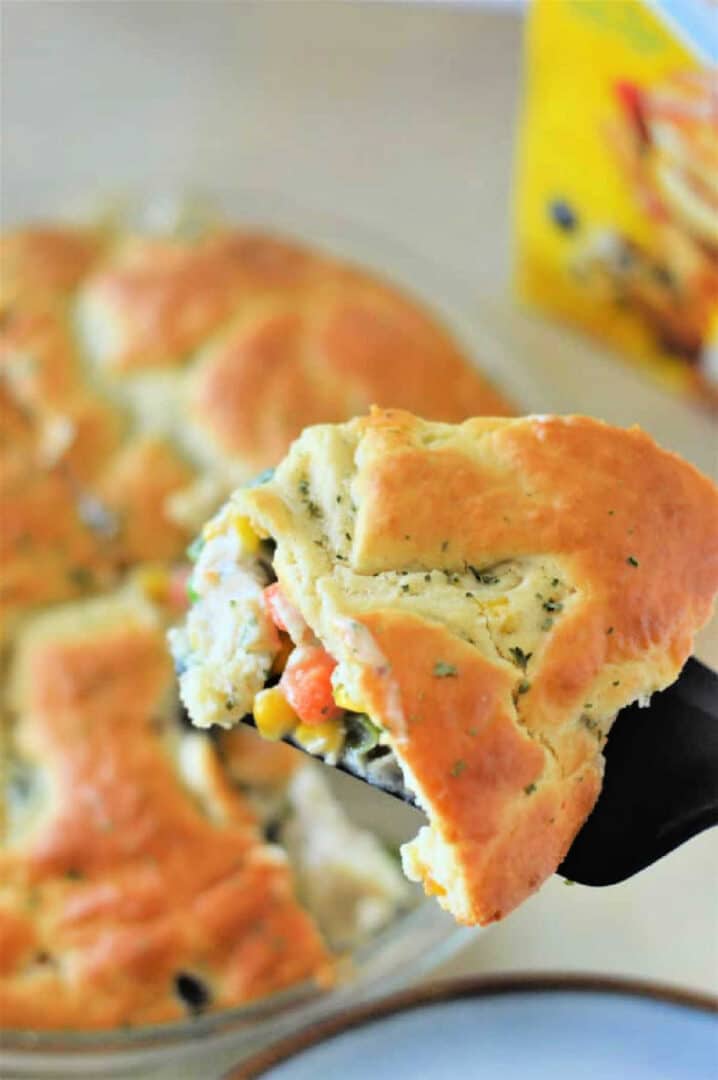 Chicken Bisquick Pot Pie with Frozen Vegetables or Canned VegAll