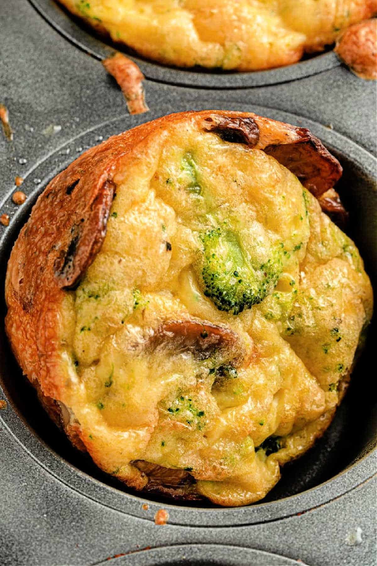 Crustless Broccoli Quiche Recipe (Mini in Muffin Tin)