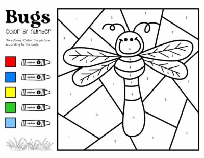 Insect Coloring Pages - Ladybug Coloring - Bug Color by Number