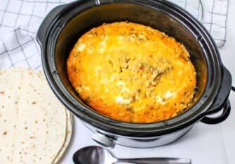 Crockpot Scrambled Eggs (with Sausage)