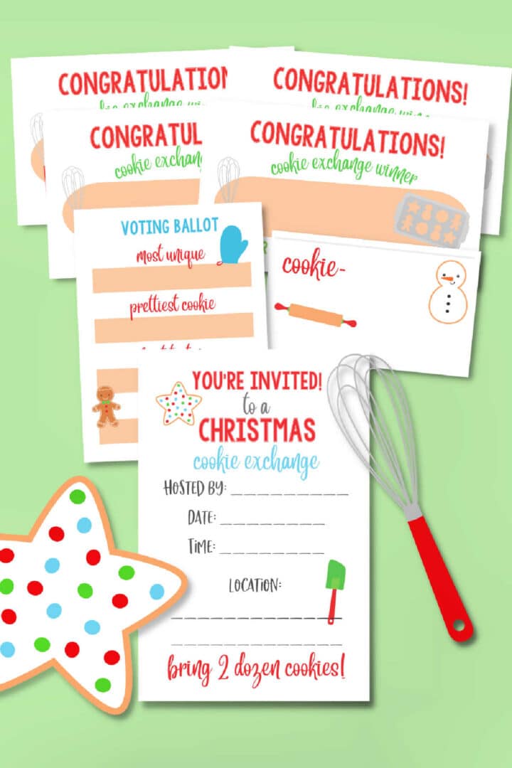 Free Christmas Cookie Exchange Printables (Invitations, Voting)