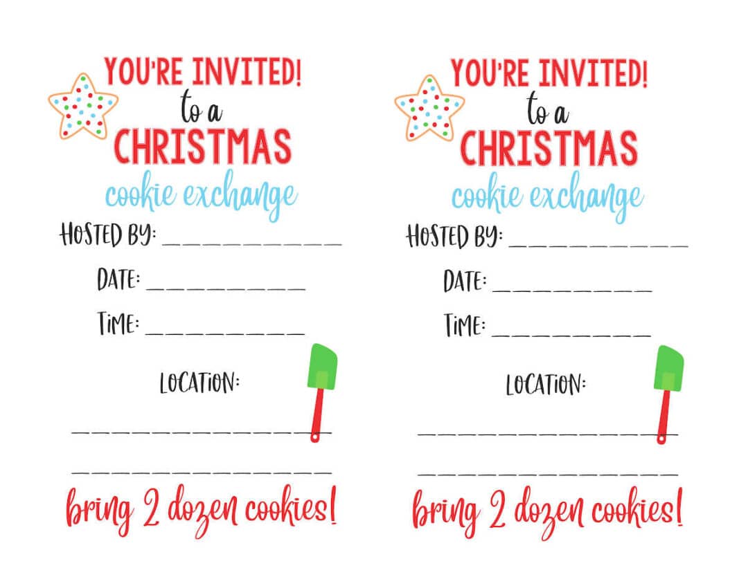 Free Christmas Cookie Exchange Printables (Invitations, Voting)