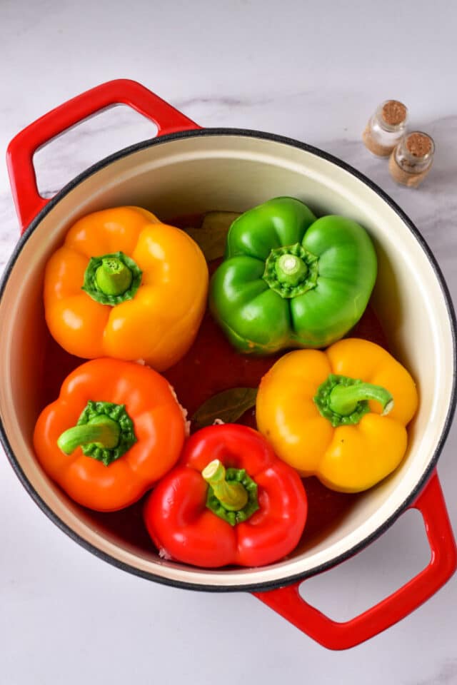 Baked Stuffed Peppers (at 400)